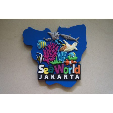 Jual TEMPELAN MAGNET "SEAWORLD JAKARTA" N.41 | Souvenir oleh oleh lucu ...