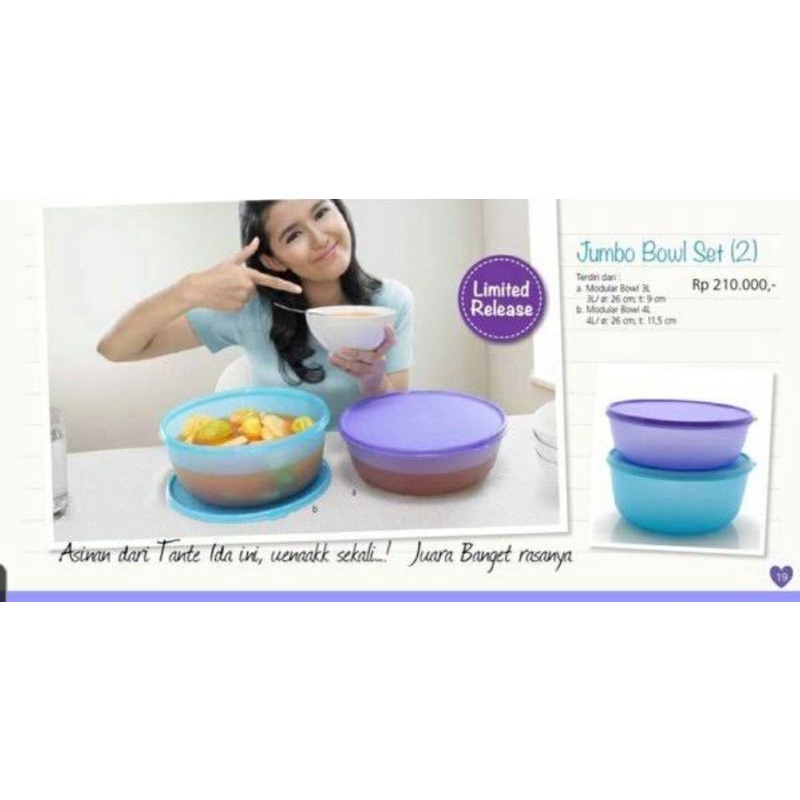 Jual Jumbo Modular Bowl Set Tupperware | Shopee Indonesia
