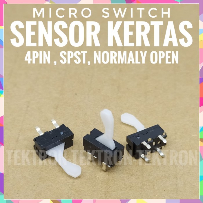 Jual Micro Switch 4pin Normaly Open SPST Sensor Kertas Benang Pancing ...