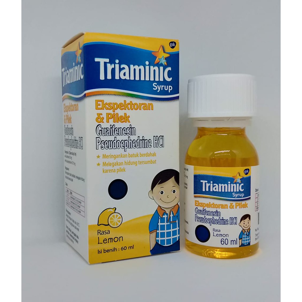Jual Triaminic Ekspektoran & Pilek rasa Lemon isi 60ml - Obat Batuk ...