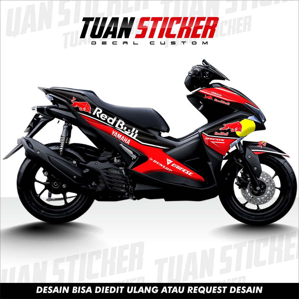 Jual Sticker Striping Decal Aerox 155 full body Red Bull custom design ...