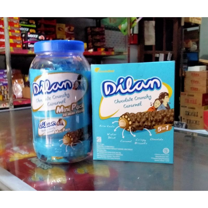 Jual Dilan chocolate crunchy caramel kemasan box & toples | Shopee ...