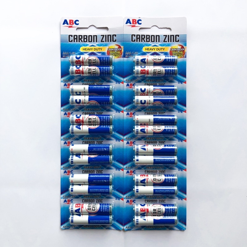 Jual (12 Pcs) Baterai ABC Remote AAA Biru 1.5V Carbon Zinc | Shopee ...