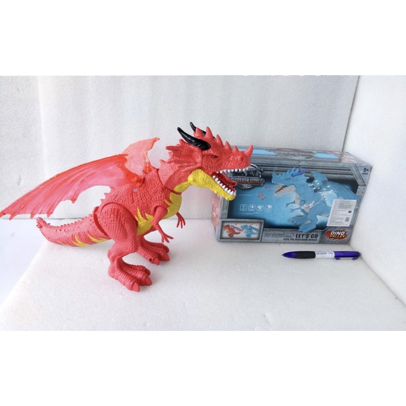Jual mainan dinosaurus dino tanduk sayap naga terbang baterai world ...