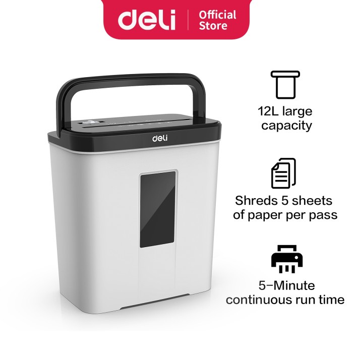 Jual DELI PENGHANCUR KERTAS PAPER SHREDDER KAPASITAS 5 LEMBAR 12 LTR ...