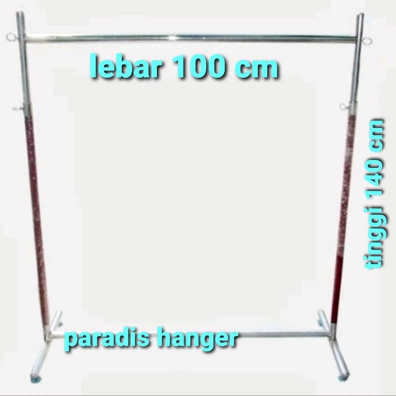 Jual Gawang baju besi bulat 1 meter | Steger baju 100 cm | Gawangan ...