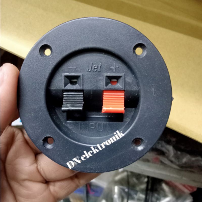 Jual terminal speaker bulat model jepit 2pin | Shopee Indonesia