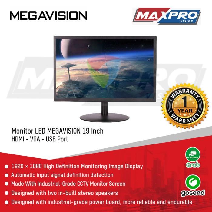 Jual MONITOR LED MEGAVISION 19 INCH - HDMI VGA SPEAKER | Shopee Indonesia