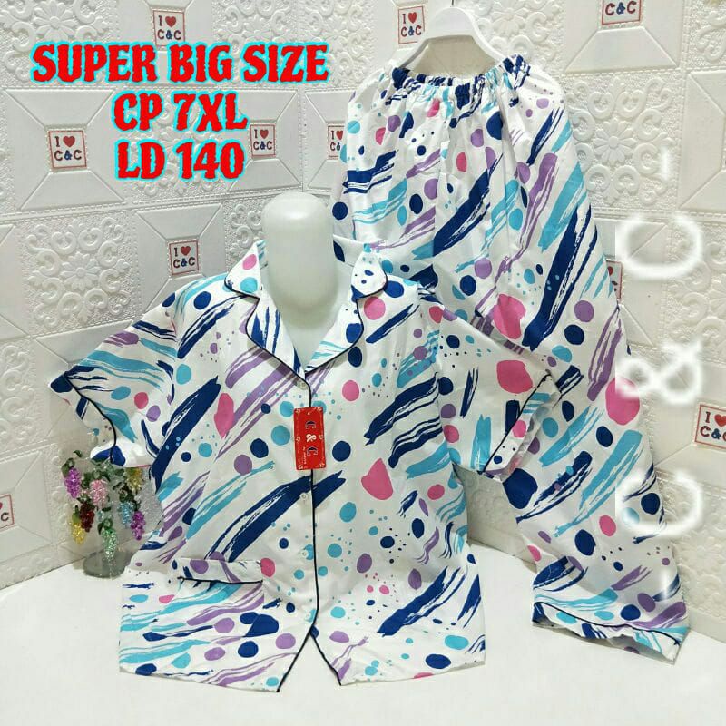Jual Piyama Super Big Size Ukuran 7Xl (ld 140) | Shopee Indonesia