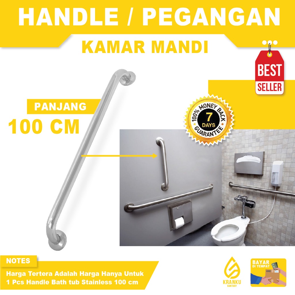 Jual Pegangan Toilet Pegangan kamar mandi Handle stenlis 100 CM ...
