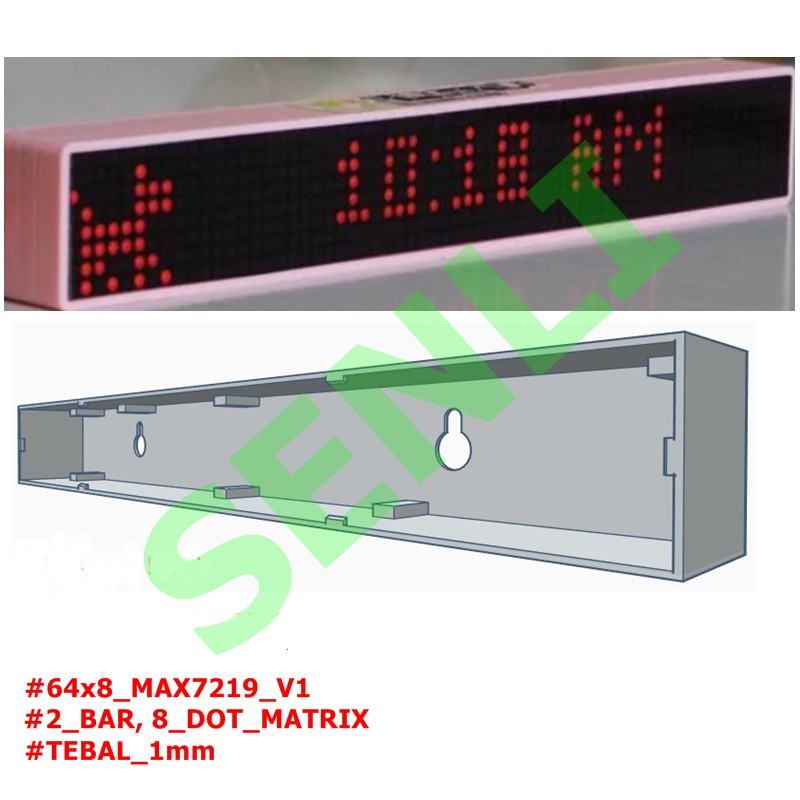 Jual Case Casing Cover Frame Module LED Max7219 Dot Matrix 64x8 V1 | Shopee Indonesia
