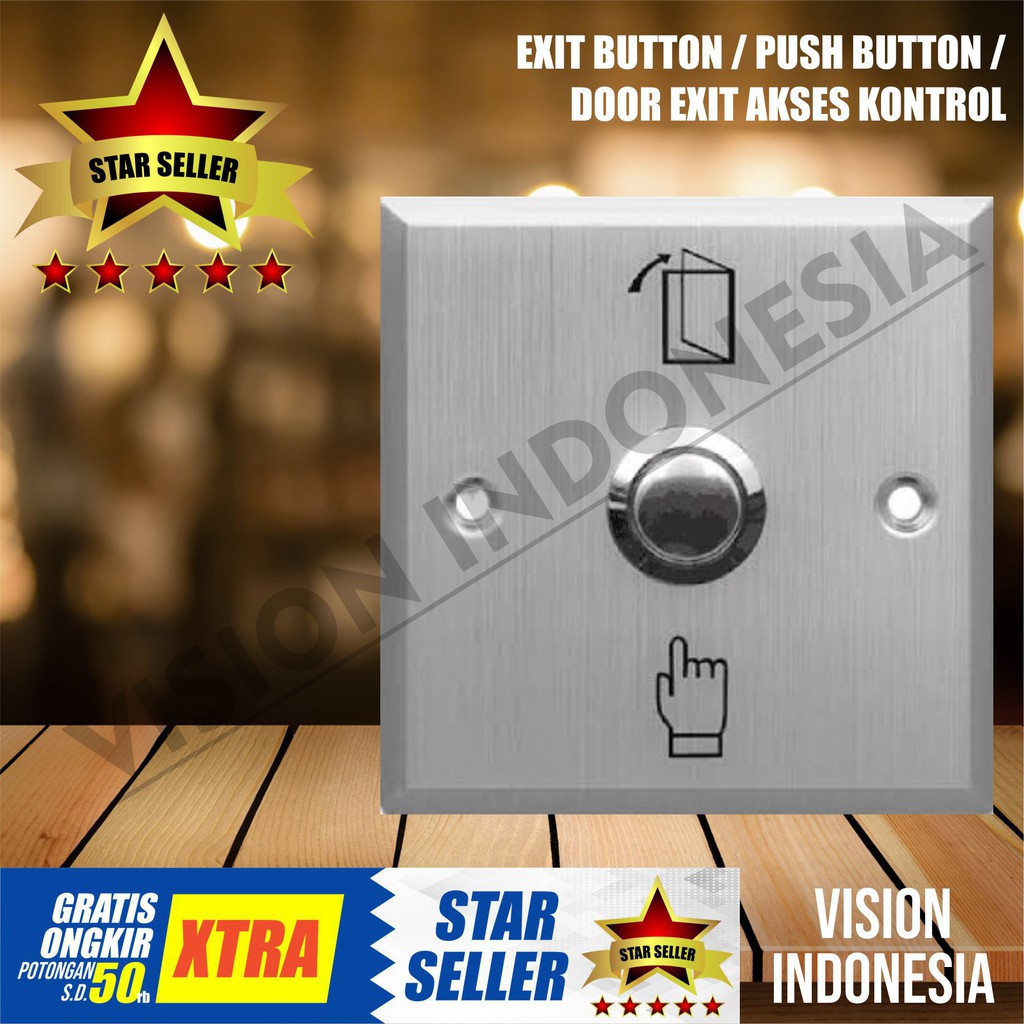Jual EXIT BUTTON / PUSH BUTTON / DOOR EXIT AKSES KONTROL | Shopee Indonesia