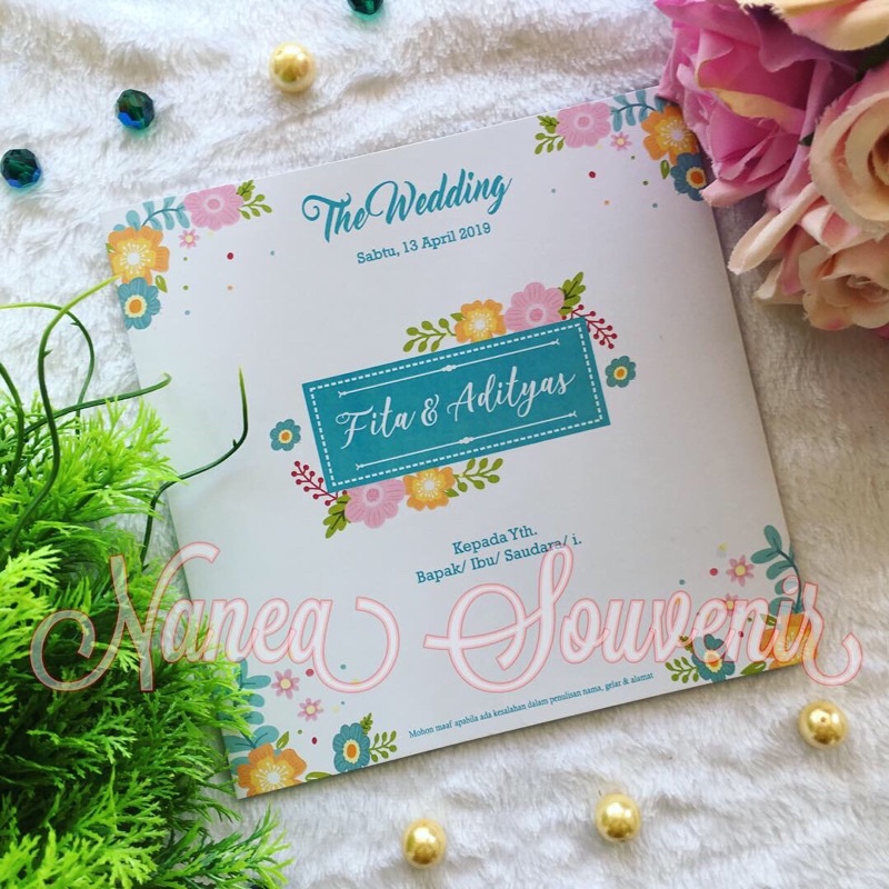 Jual undangan custom/ undangan persegi/ undangan/ undangan wedding ...