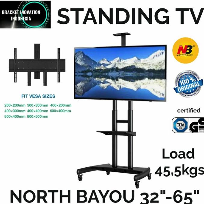 Jual Bracket Tv Stand 70 65 60 55 50 49 43 40 Inch North Bayou Original ...