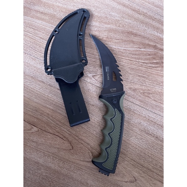 Jual 21.5cm Curved Blade Karambit Finger Fitted Grip Factory Sharp ...