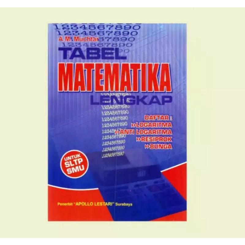 Jual Buku Tabel Matematika Lengkap Daftar logaritma | Shopee Indonesia
