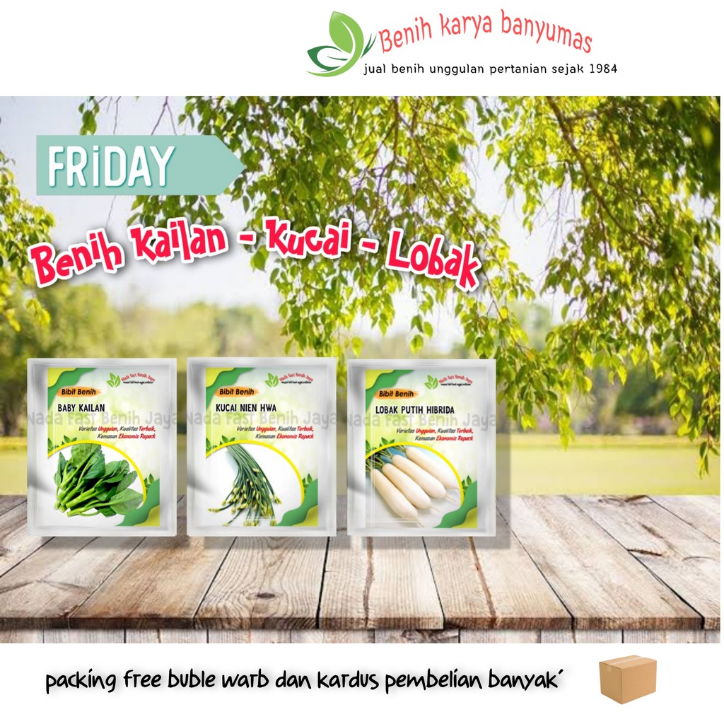 Jual Biji sayuran - bibit sayur / benih kailan / benih lobak / biji ...