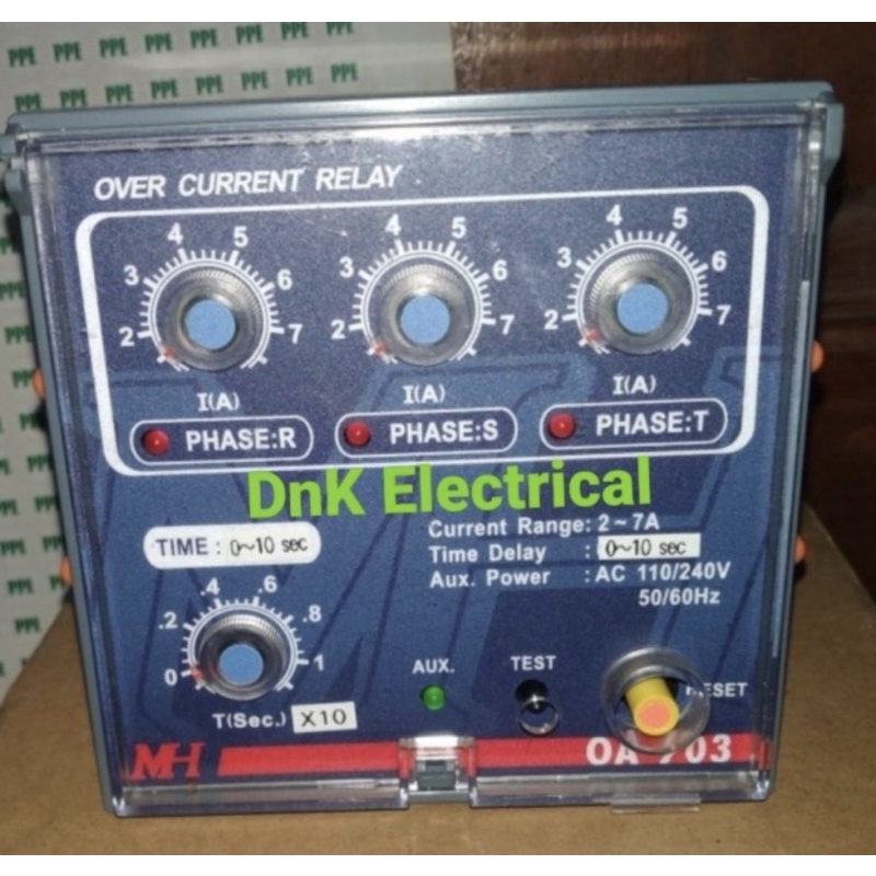 Jual Overcurrent Relay/Over Current Relay/OCR Merk MH OA 703/OA703 ...