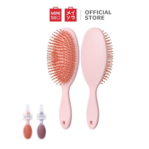 Jual Sisir Rambut MINISO Bicolor Cushion Hair Brush PINK | Shopee Indonesia