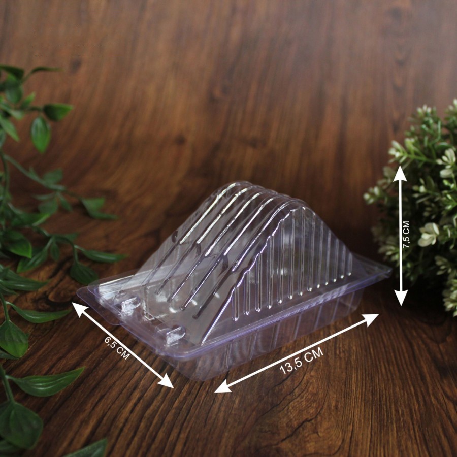 Jual Mika Sandwich Box Mika Kue Roti Tawar Segitiga Warna Bening ...