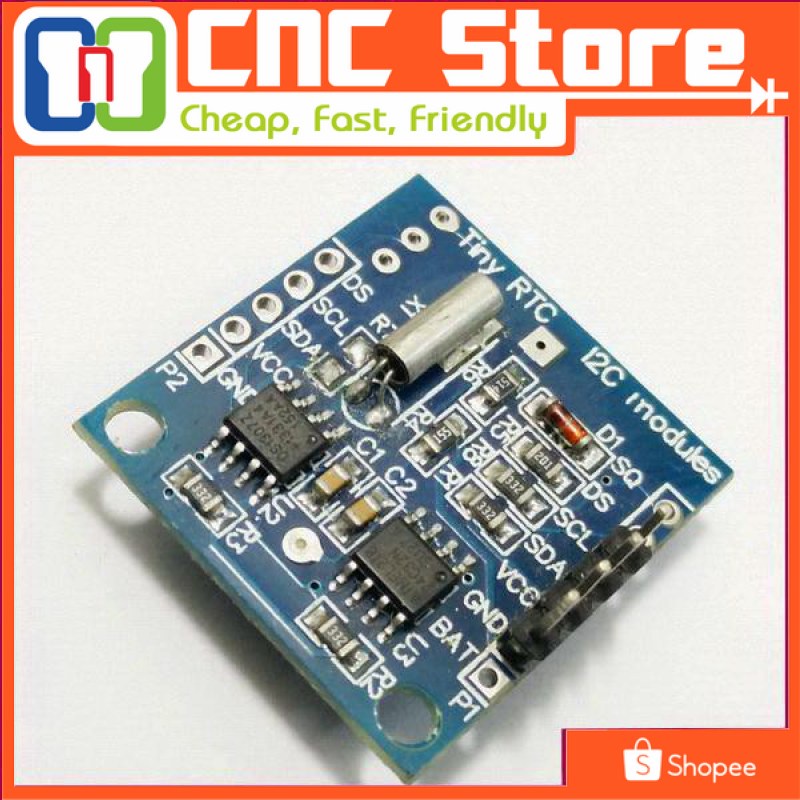 Jual [MDL-0001] RTC DS1307 REAL TIME CLOCK I2C ARDUINO UNO MEGA + BATTERY MODULE | Shopee Indonesia