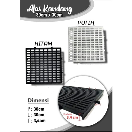 Jual Tatakan Kandang / Alas Kandang Pijakan Kaki Kandila 30x30 Hitam, Putih | Shopee Indonesia