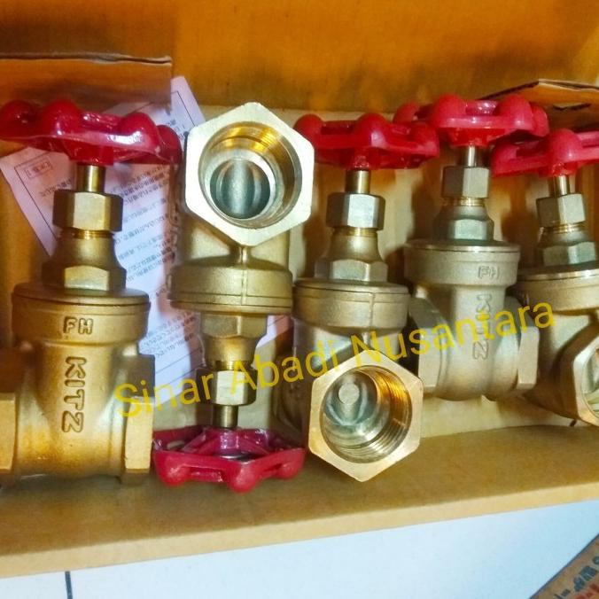 Jual Gate Valve KITZ Kuningan Drat 1 1/2" inch | Shopee Indonesia