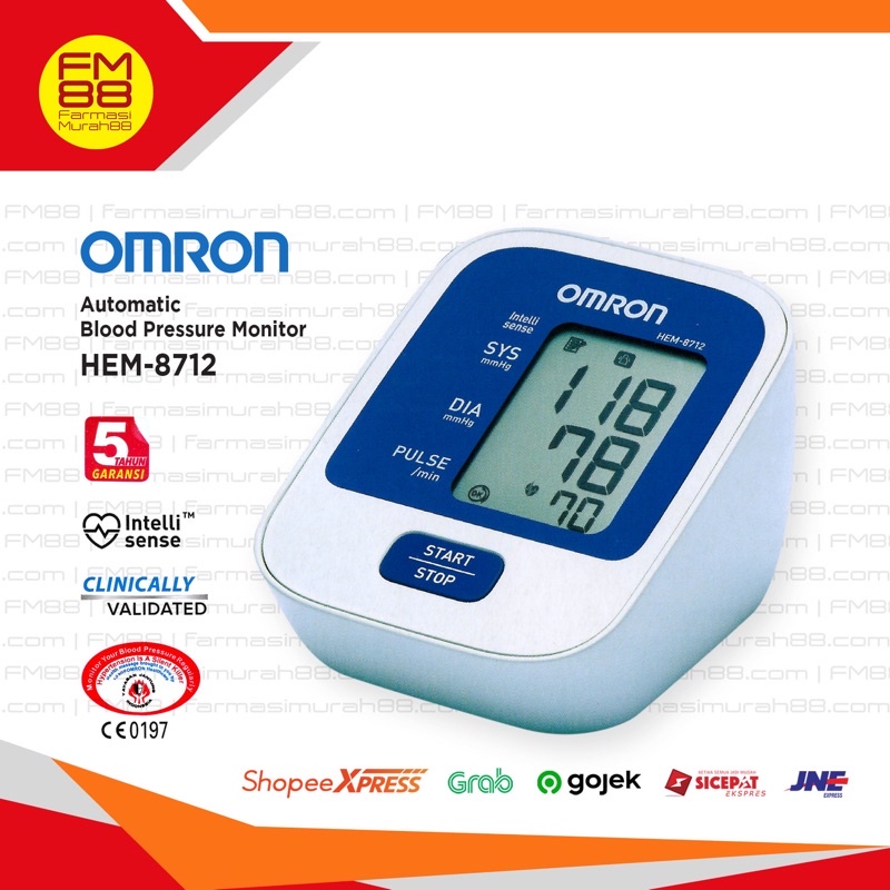Jual Omron HEM-8712, Automatic Blood Pressure Monitor / Digital ...
