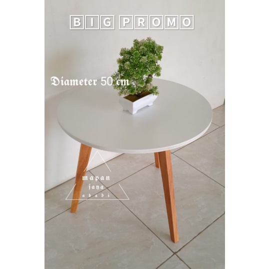 Jual Meja Minimalis D50 cm/ Meja Hias Minimalis/Meja Ruang Tamu/Meja ...