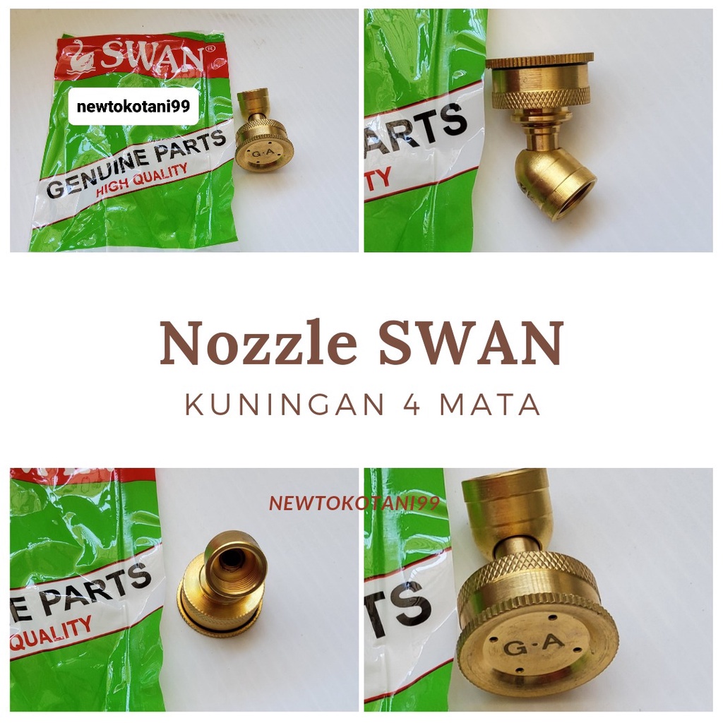 Jual Nozzle SWAN 4 mata kuningan spuyer besi swan 4 lubang asli ...
