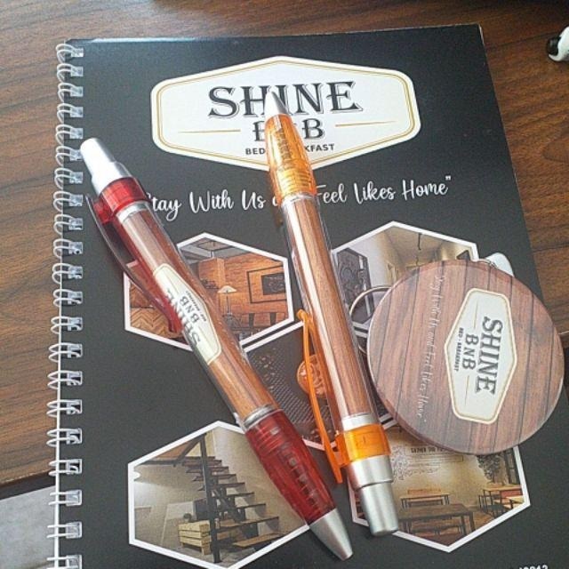 Jual Paket Notes custom A5 spiral & pulpen pencet | Shopee Indonesia