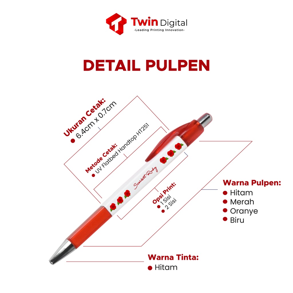 Jual Twindigital Pulpen Souvenir Custom Print Merchandise - Pulpen ...