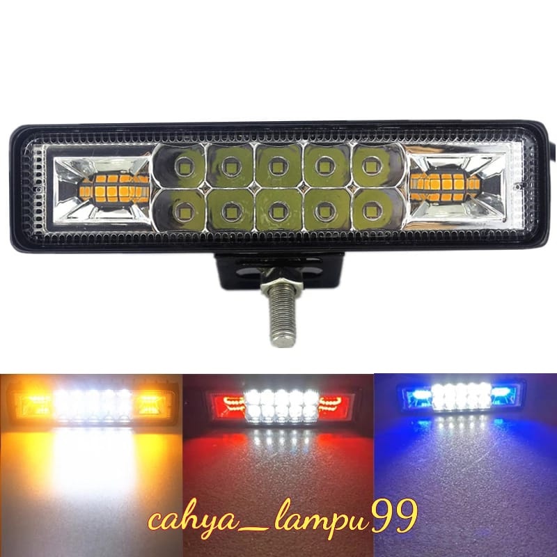 Jual Lampu Tembak Sorot 10 Mata LED CWL FLASH Biru Kiri Kanan Slim Bar ...