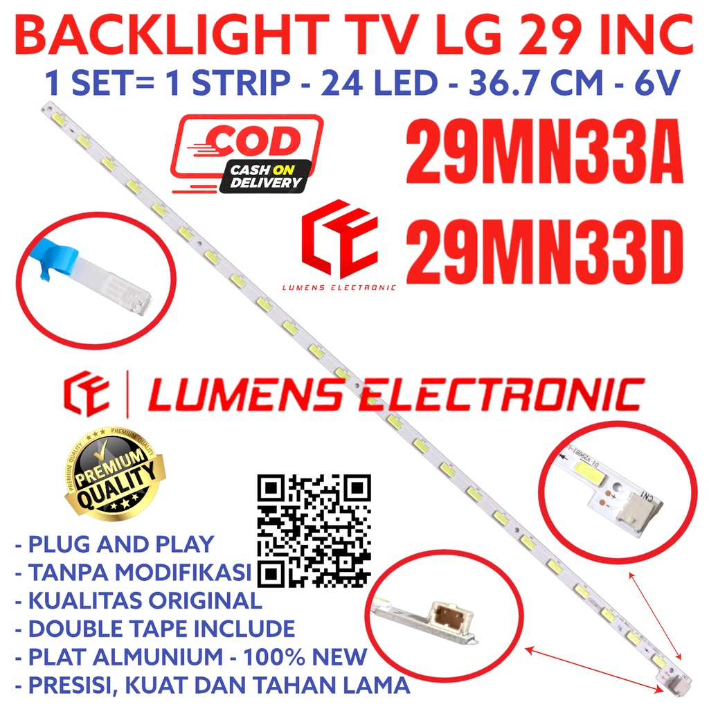 Jual BACKLIGHT TV LED LG 29 INC 29MN33A 29MN33D 29MN33 29MN33 LAMPU BL SMD LIDI STRIP STRIPS ...