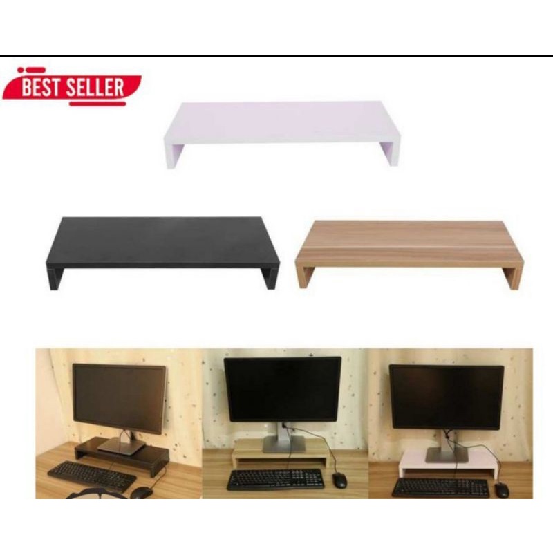Jual wooden LCD computer monitor stand tv laptop holder home ofice ...