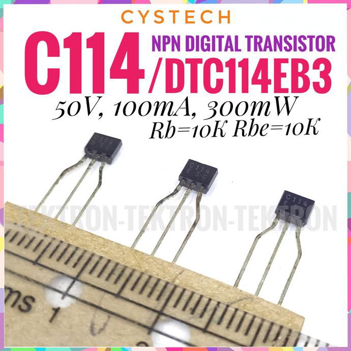 Jual Transistor C114 DTC114EB3 DTC114 NPN Digital Tr CYSTECH tektron22 ...