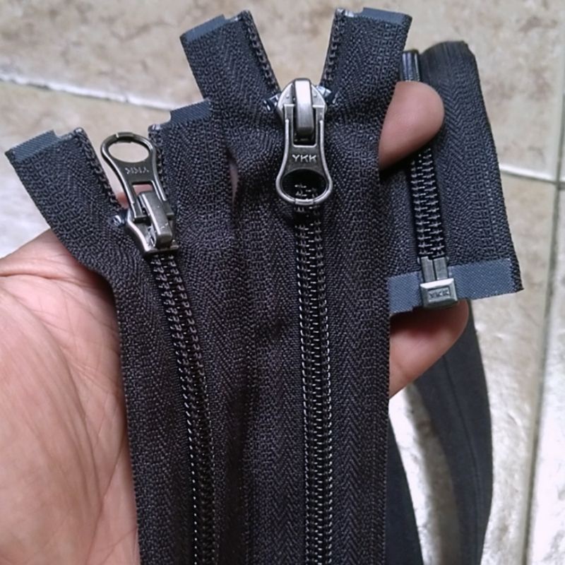 Jual Resleting YKK Zipper Korea Jaket Sweater Gigi Halus Hitam 42 s/d 87 cm Pin Lock | Shopee ...