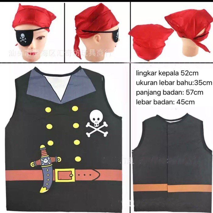 Jual Mainan Kostum pirate baju pirate bajak laut | Shopee Indonesia