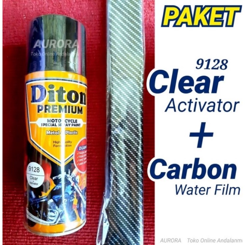 Jual PAKET CARBON WATERFILM + DITON PREMIUM 9128 CLEAR PLUS ACTIVATOR 400CC | Shopee Indonesia