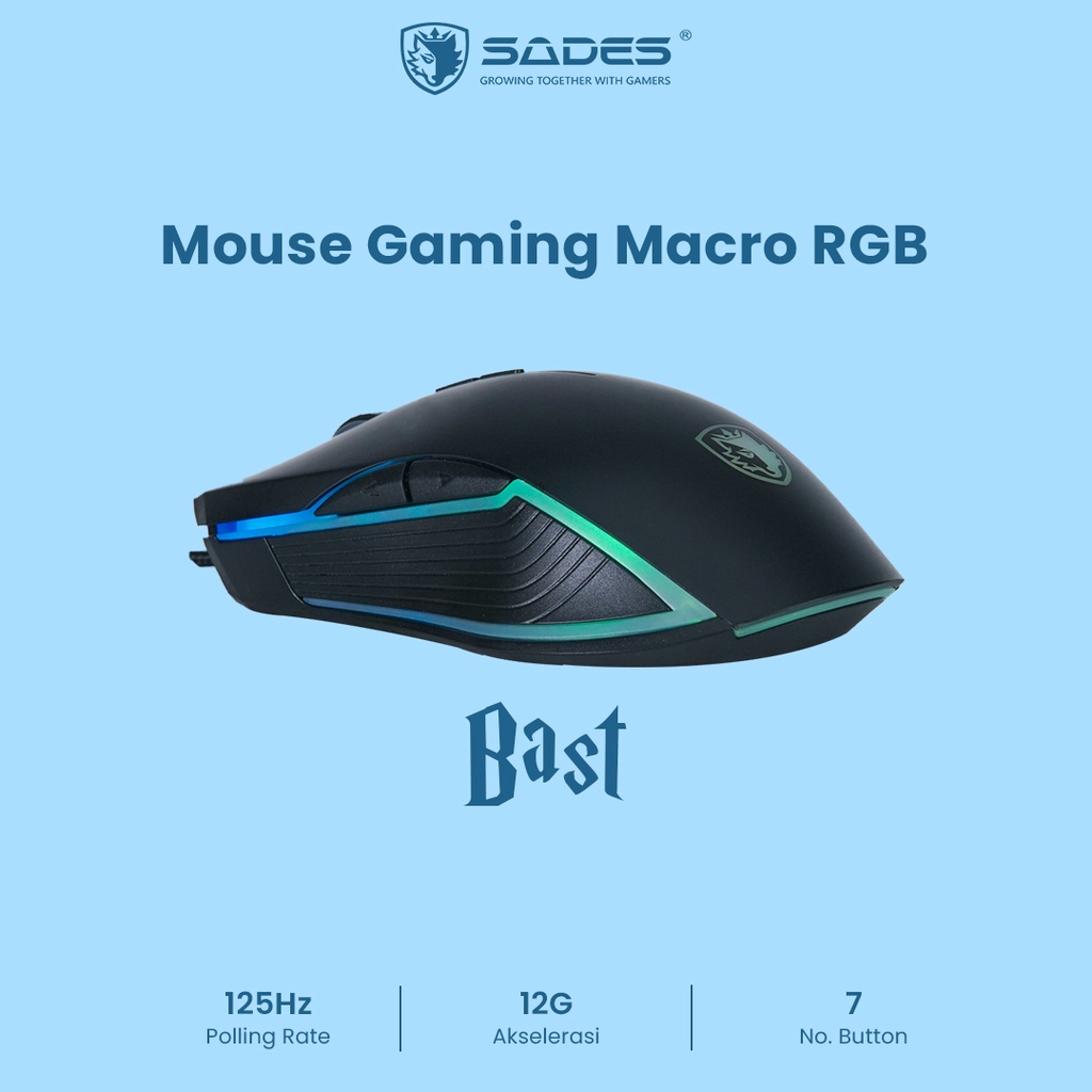 Jual Mouse Gaming Macro RGB Sades Bast | Shopee Indonesia