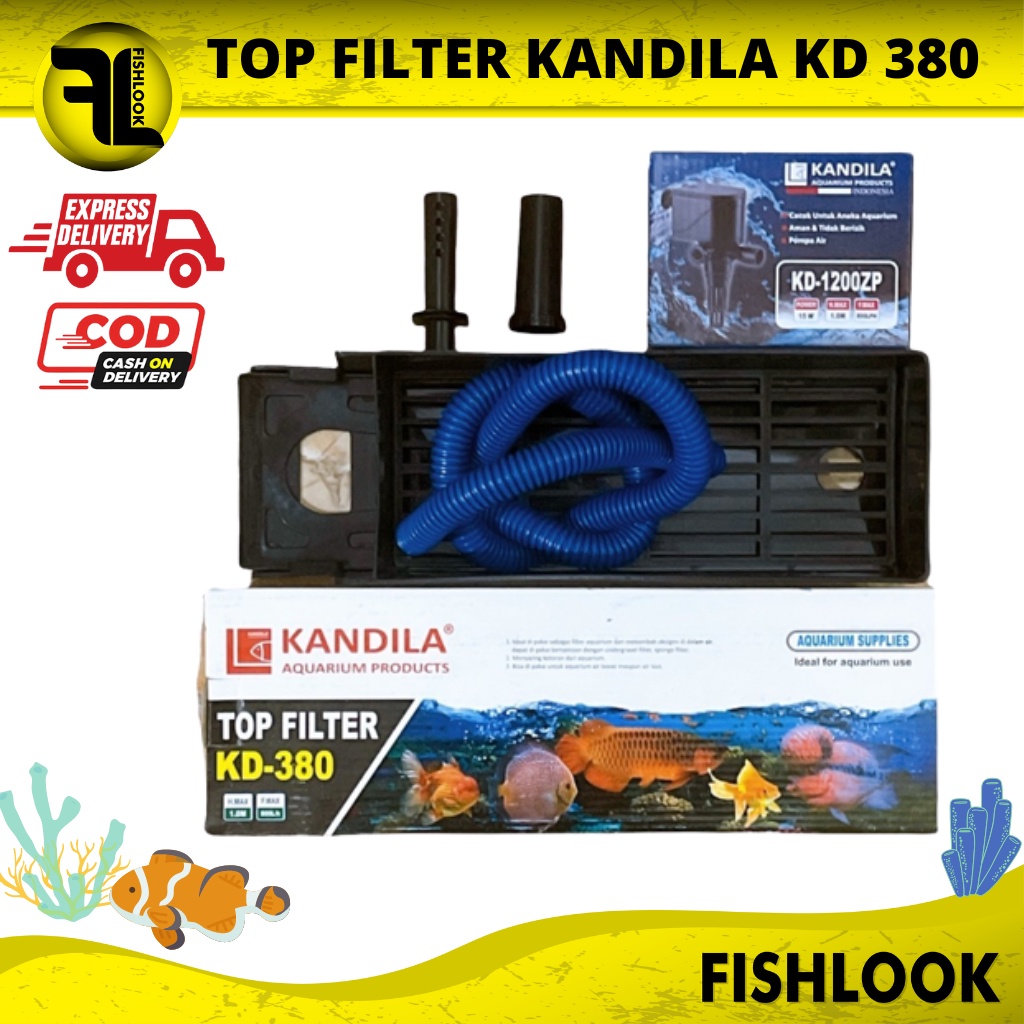 Jual Top Filter Set Kandila KD-380 Filter Akuarium Ikan | Shopee Indonesia