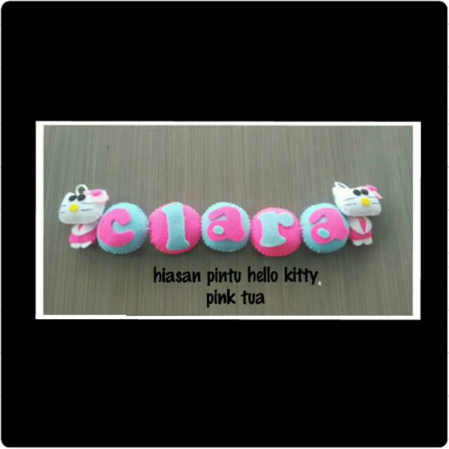 Jual hiasan dinding nama flanel hello kitty | Shopee Indonesia