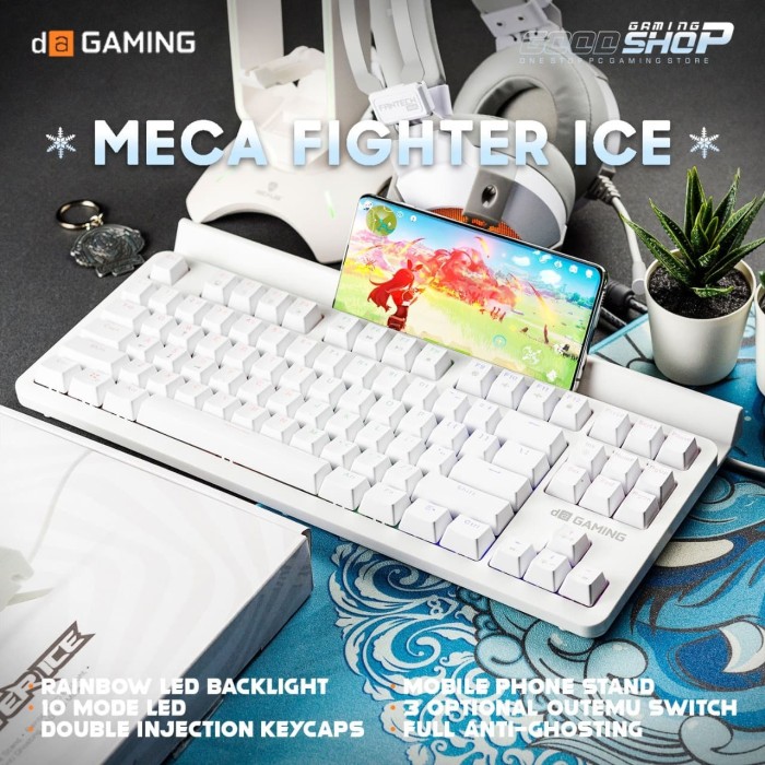Jual Da Gaming Keyboard Meca Fighter Ice Tkl - Biru | Shopee Indonesia