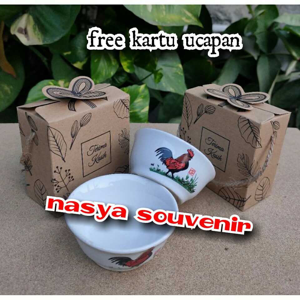 Jual SOUVENIR PERNIKAHAN MANGKOK AYAM JAGO KEMASAN BOX FREE KARTU ...