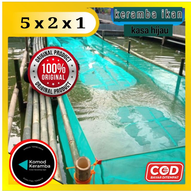 Jual Keramba ikan 5x2x1 hapa kramba kotak jaring kerambah apung ...