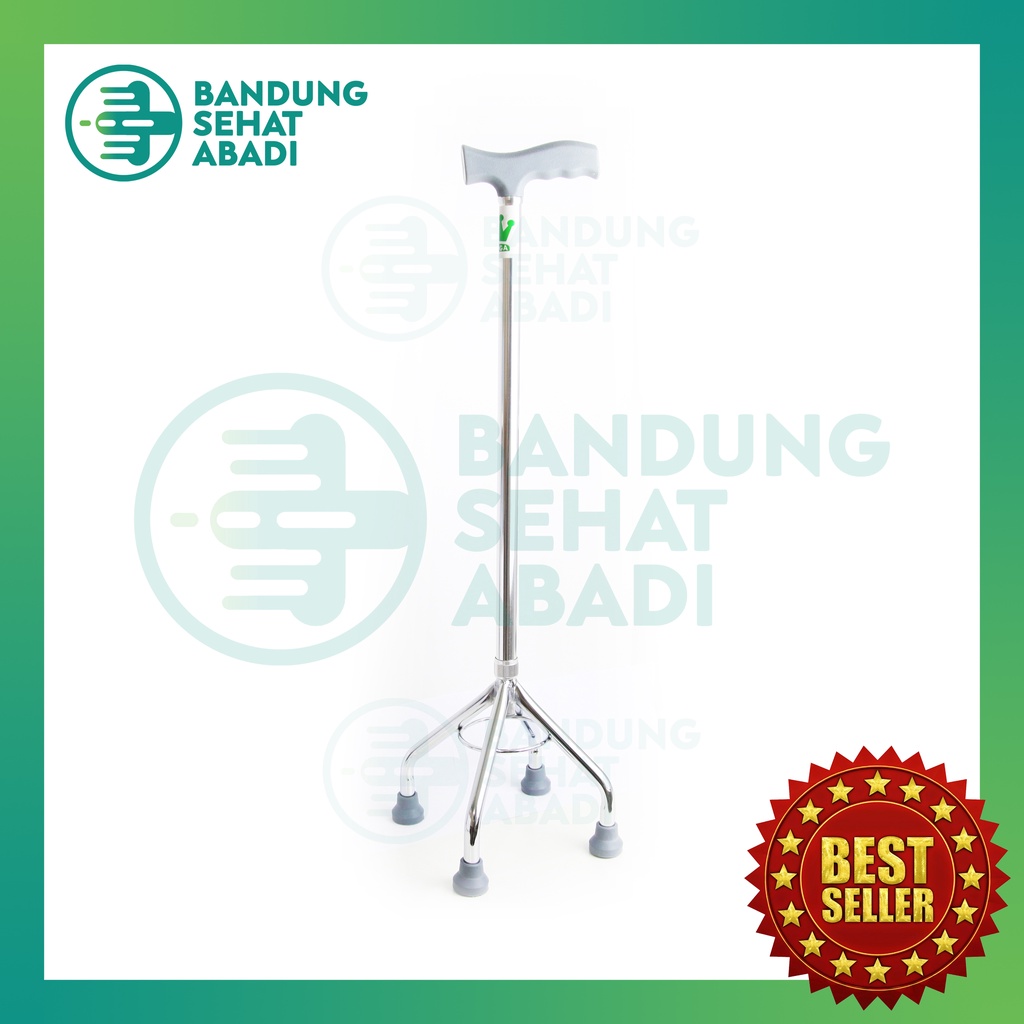 Jual TONGKAT BANTU JALAN KAKI 4 RING PIRAMID Alat Bantu Jalan | Shopee Indonesia