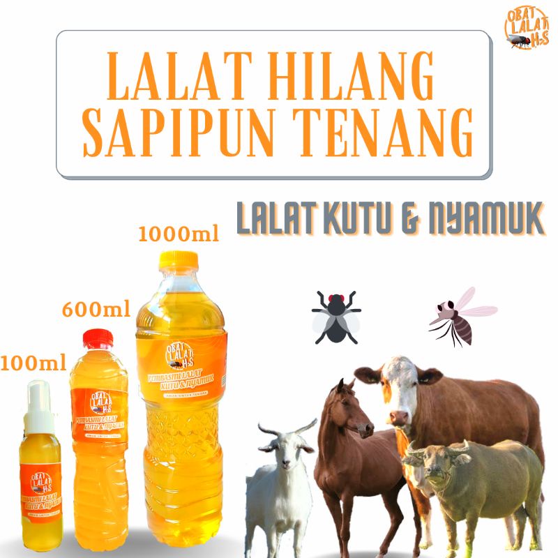Jual Obat Lalat untuk sapi kambing kuda kerbau kutu pada hewan 600ml ...