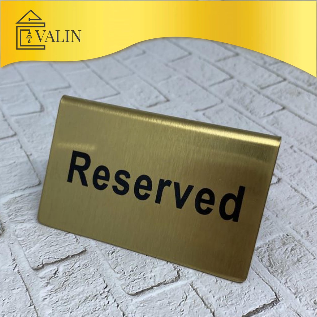 Jual Plat Reservasi Reserved sign meja - stainless steel | Shopee Indonesia