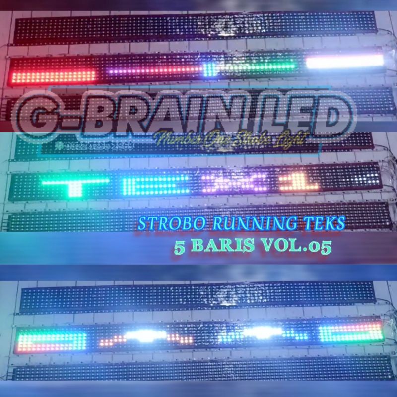 Jual SATU SET strobo running teks 5baris & 7baris mode baru 12v/24v ...