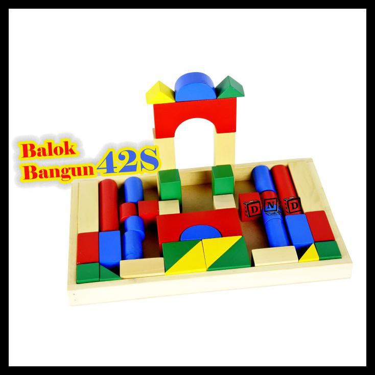 Jual Mainan Edukatif / Edukasi Anak - Balok Kayu - Balok Bangun 42S ...